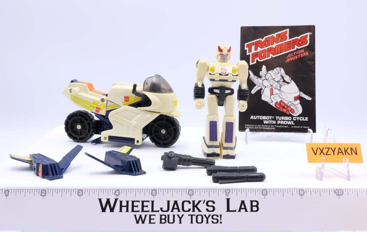 Action Master Prowl W/Turbo Cycle 100% Complete 1990 G1 Transformers ...