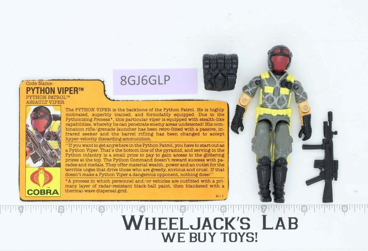Python Viper V2 100% Complete G.I. Joe 1989 Hasbro Vintage Action ...