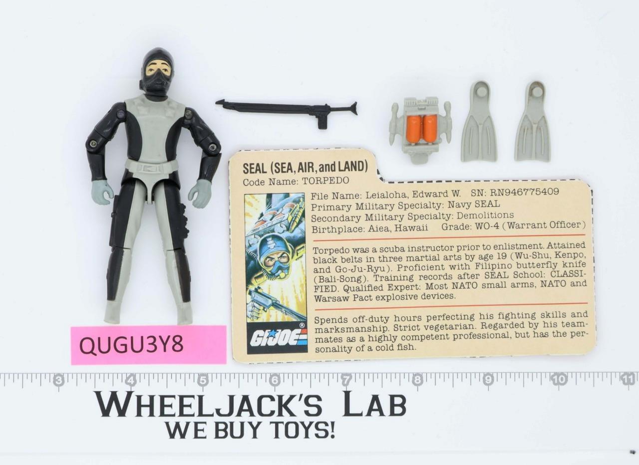 Torpedo V1 RED CARD BACK Complete G.I. Joe 1983 Hasbro Vintage Action ...