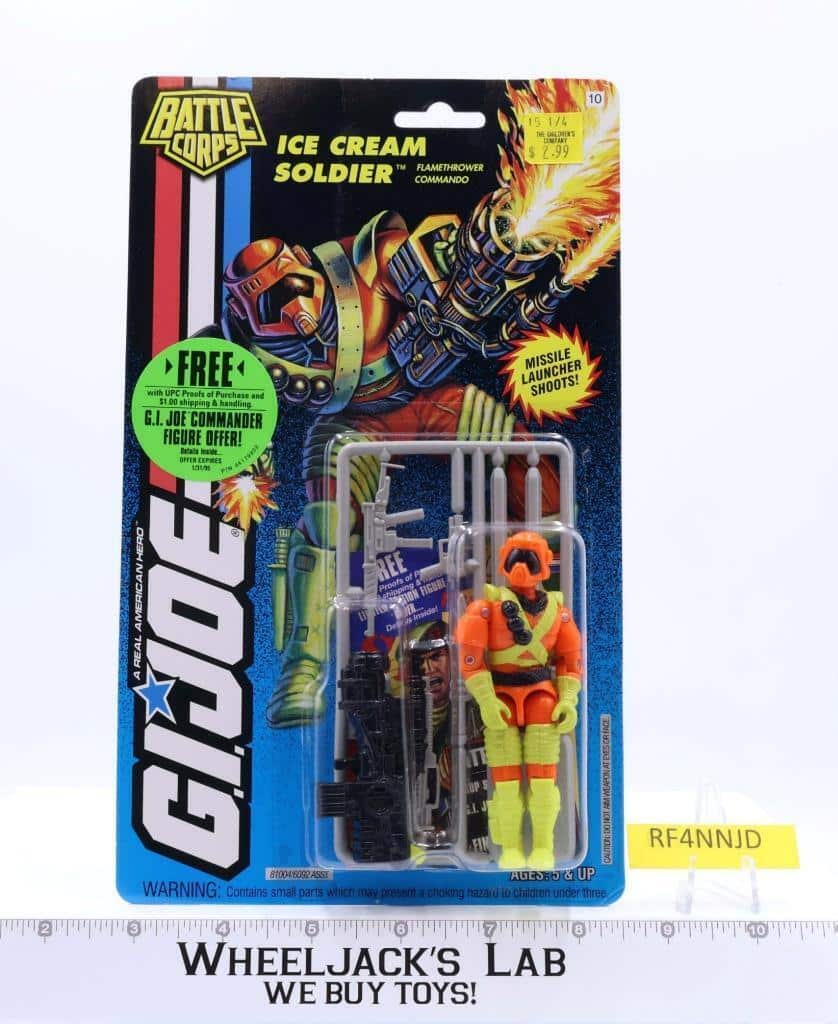 Ice Cream Soldier Flamethrower Commando NEW MOSC 1993 GI Joe Hasbro ...