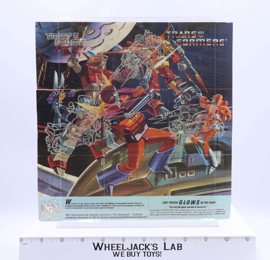Rodimus Wreck-Gar Insert Poster Glow In The Dark 1986 G1 Transformers ...