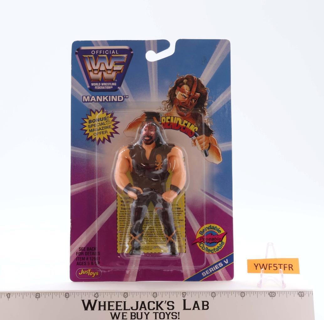 Mankind Bend-Ems WWF 1997 Just Toys 4.5" Series V 5 NEW MOSC SEALED ...