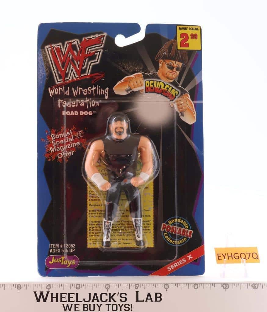 Road Dog Bend-Ems WWF 1998 Just Toys Wrestling Figure Series X MOSC NEW ...