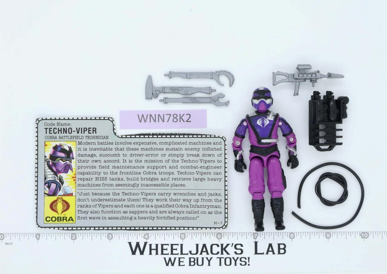 Techno-Viper V1 100% Complete G.I. Joe 1987 Hasbro Vintage Action ...