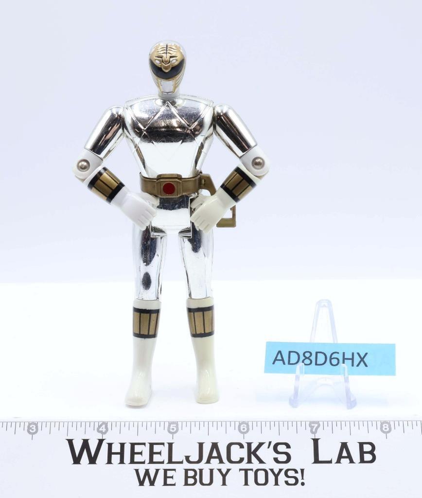 Metallized White Ranger Mighty Morphin Power Rangers 1995 Bandai Action ...