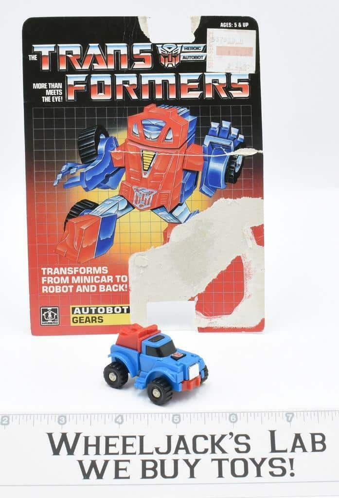 Gears WITH CARDBACK Vintage Hasbro 1984 G1 Transformers Action Figure ...