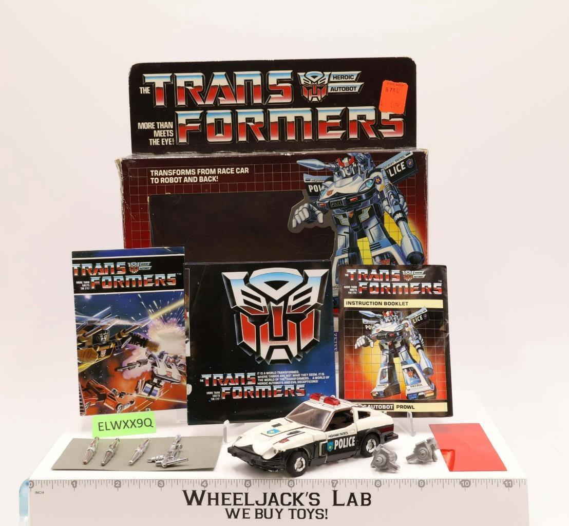 Prowl 100% Complete W/BOX 1984 Vintage Hasbro G1 Transformers Action ...