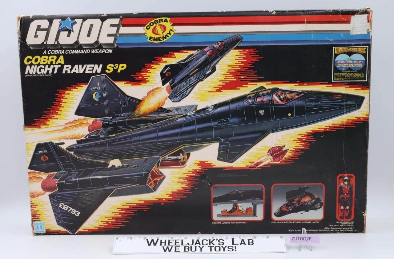 Cobra Night Raven S3P W/Strato-Viper Complete W/Box G.I. Joe 1986 ...