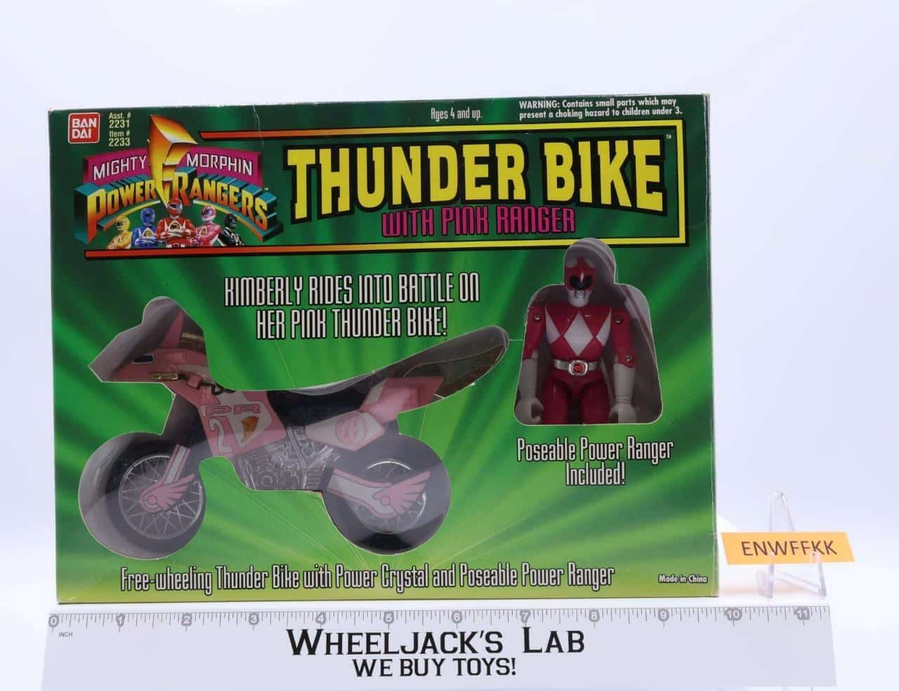 Thunder Bike W/Pink Ranger MMPR Power Rangers 1994 Bandai Action Figure ...