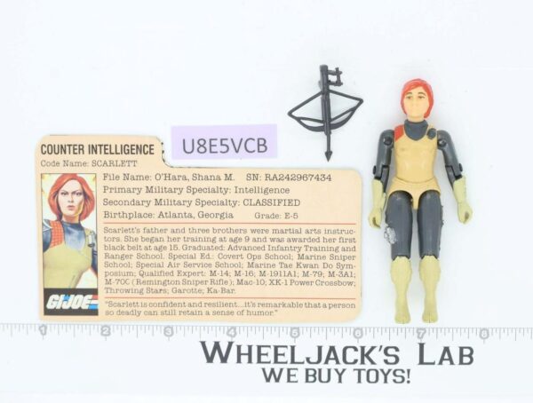 Scarlett V1 Straight Arm 100% Complete G.I. Joe 1982 Hasbro Vintage ...