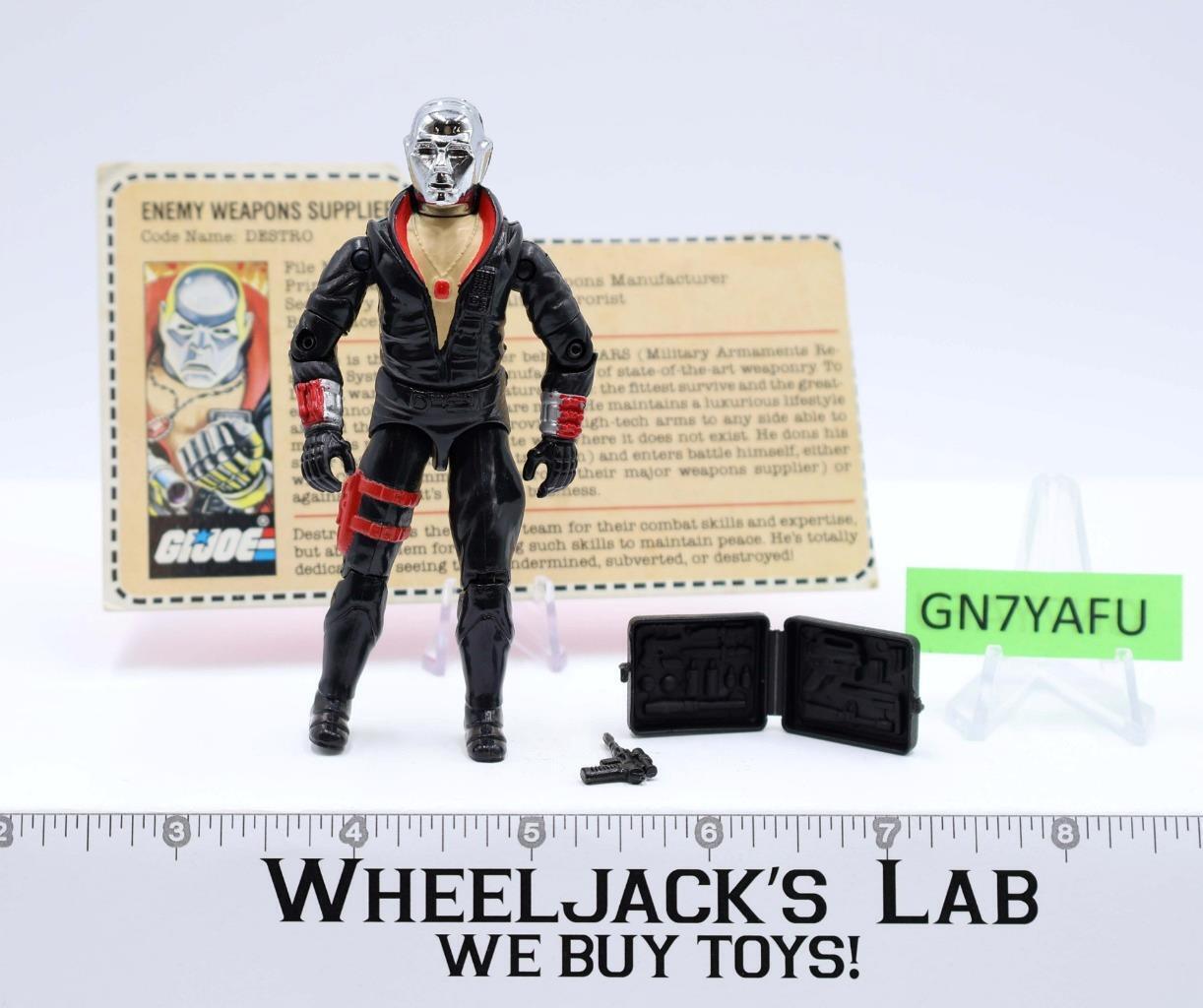 Destro V1 RED CARD BACK 100% Complete G.I. Joe 1983 Hasbro Vintage ...