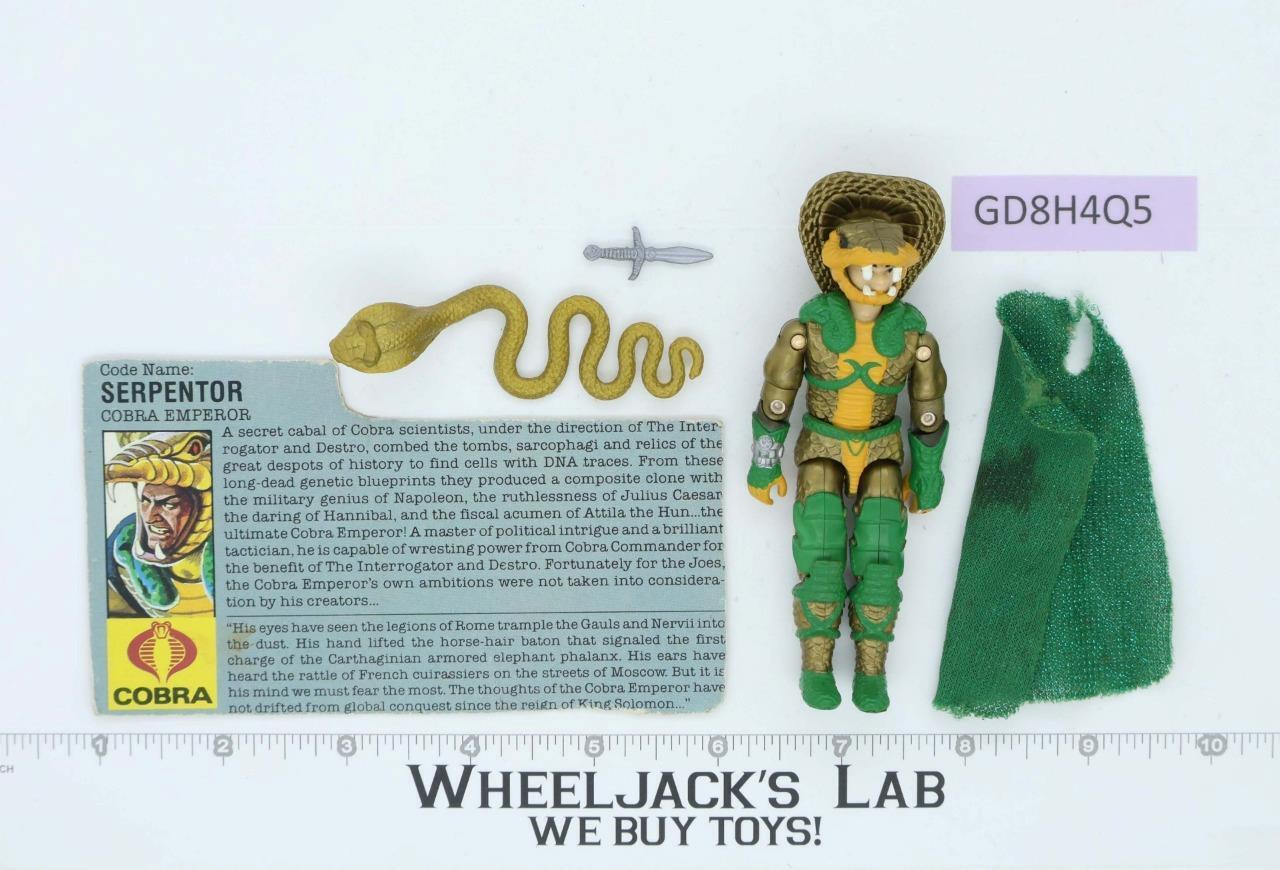 Serpentor V1 100% Complete G.I. Joe 1986 Hasbro Vintage Action Figure ...