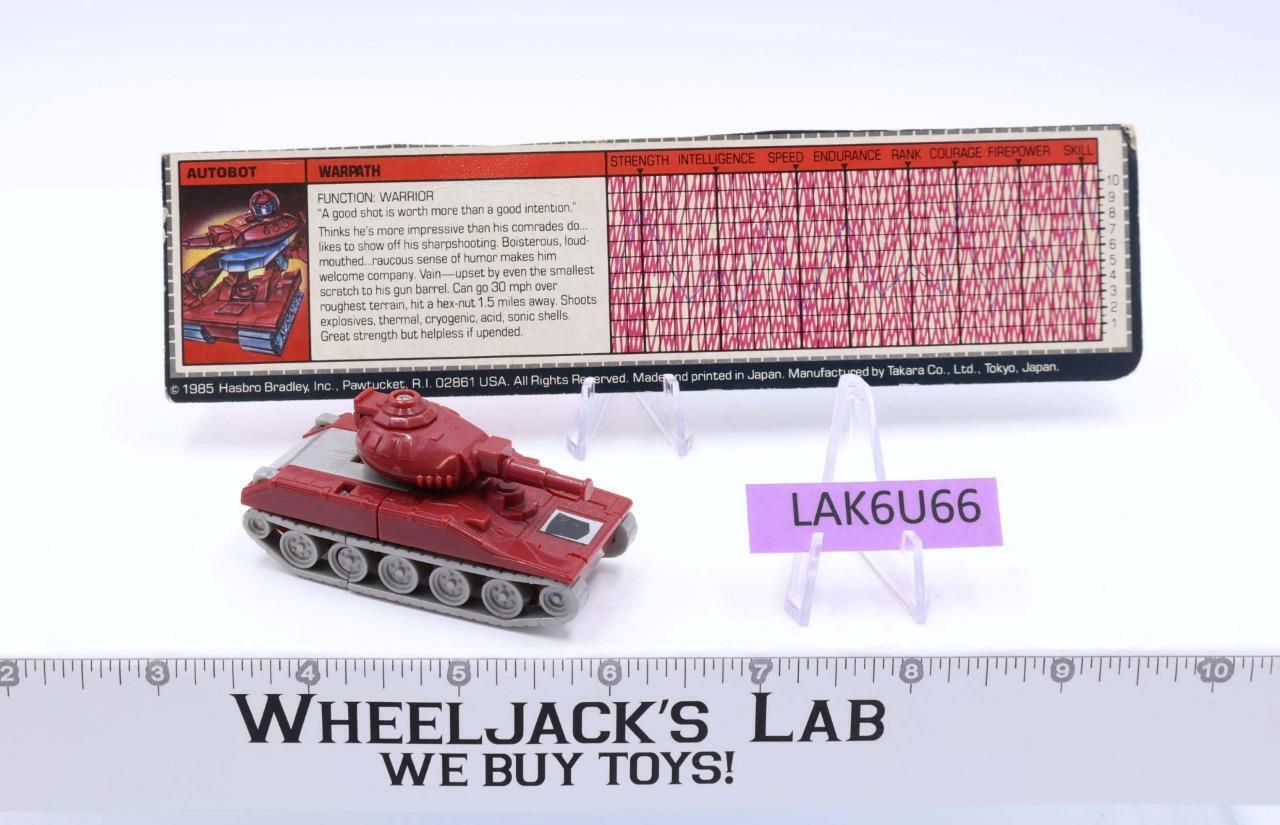 Warpath 100% Complete 1985 Vintage Hasbro G1 Transformers Action Figure ...