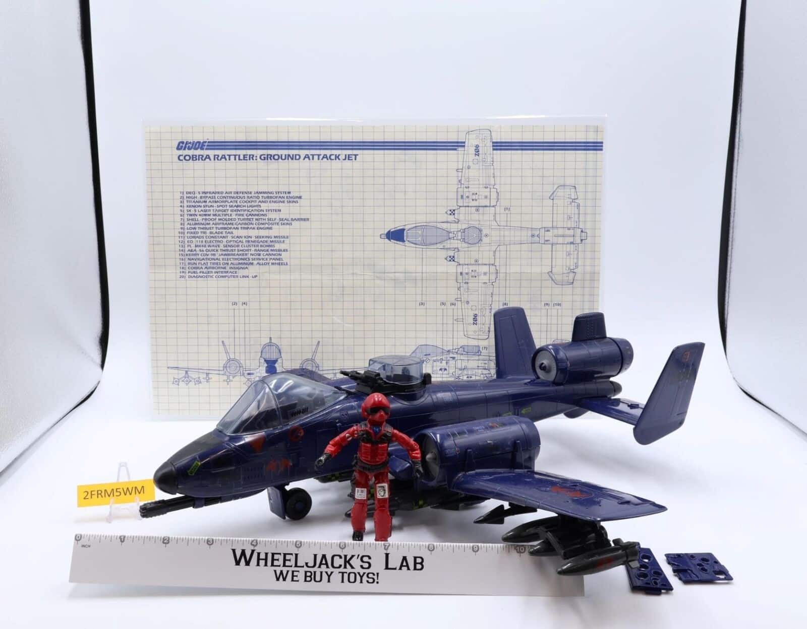 Cobra Rattler W/ Wild Weasel Complete GI Joe 1984 Hasbro Action Figure ...