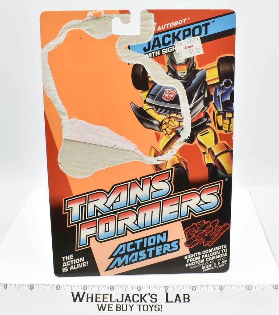 Jackpot Cardback 1989 Vintage Hasbro G1 Transformers Action Figure ...