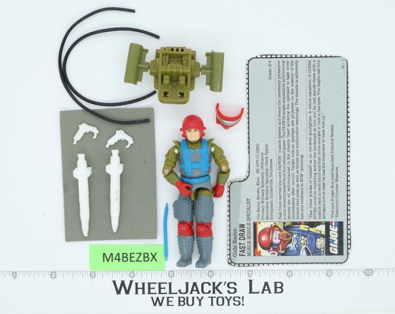 Fast Draw V1 100% Complete G.I. Joe 1987 Hasbro Vintage Action Figure ...