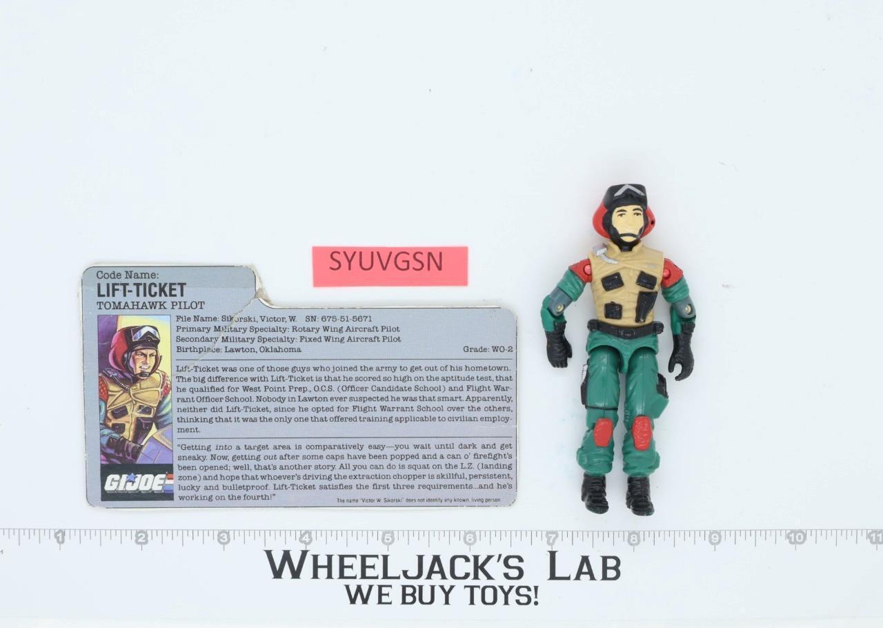 Lift-Ticket V1 G.I. Joe 1986 Hasbro Vintage Action Figure - Wheeljack's Lab