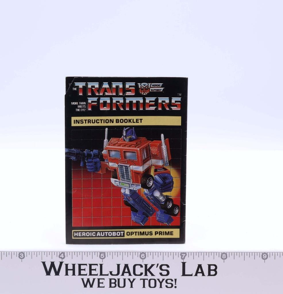 Optimus Prime Action Figure Instruction Manual Booklet 1984 G1 ...