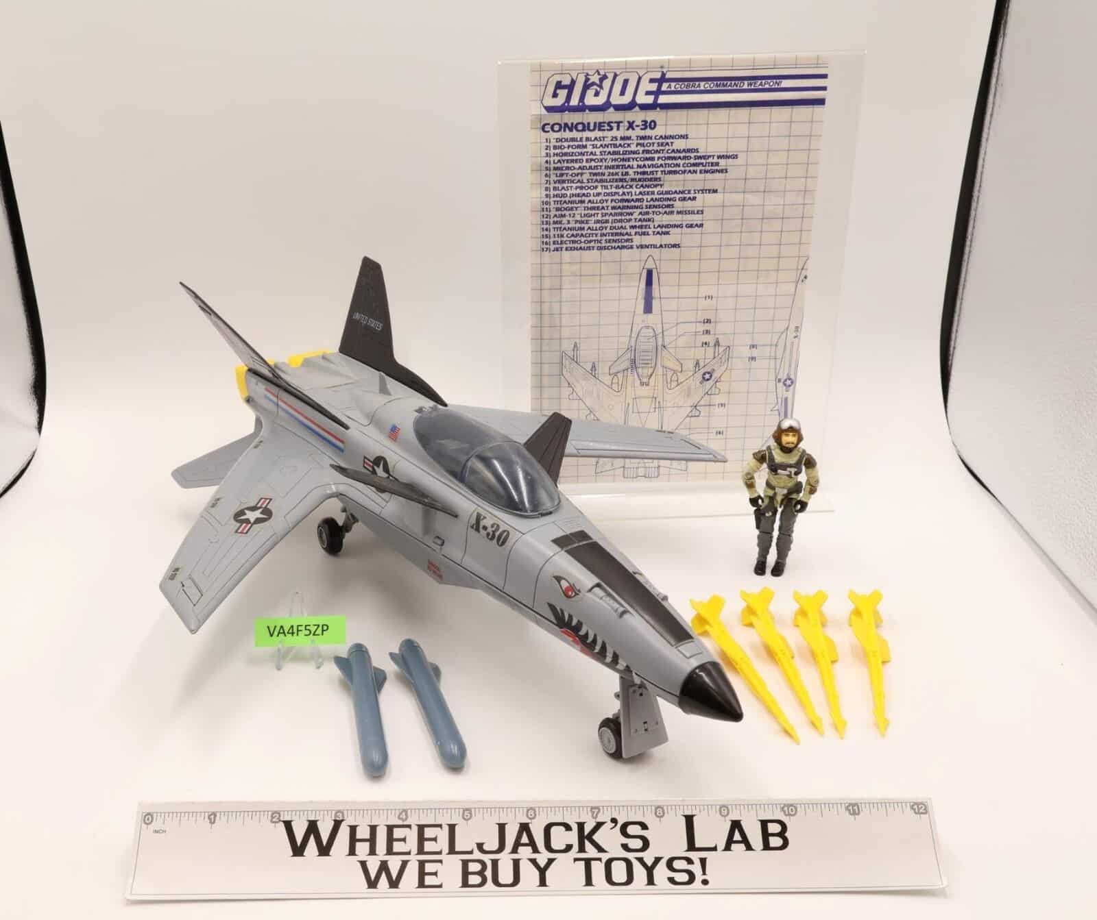 Conquest X-30 W/ Slip-Stream Complete G.I. Joe 1986 Hasbro Action ...