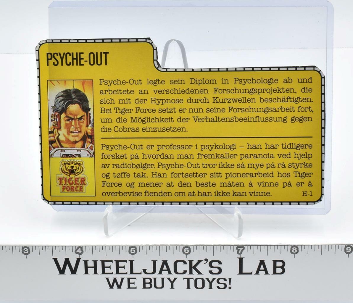 European Psyche-Out Filecard G.I. Joe Vintage 1988 - Wheeljack's Lab