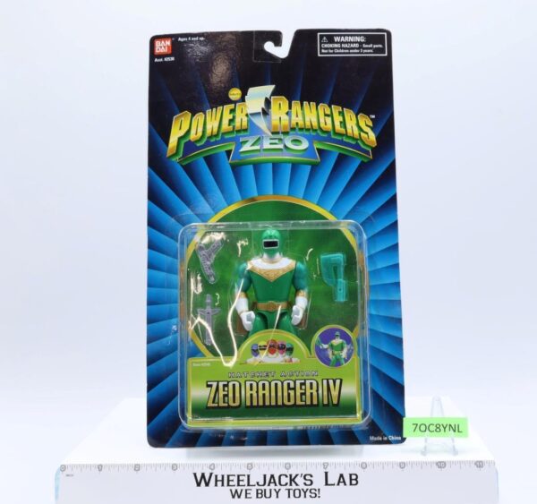 Zeo Ranger IV Green Power Rangers 1996 Bandai NEW MOSC #2540 Hatchet ...