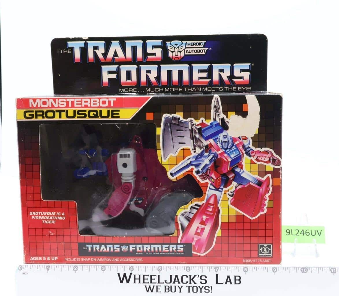 Grotusque W/Box NR FIGURE 100% Complete 1988 Hasbro G1 Transformers ...