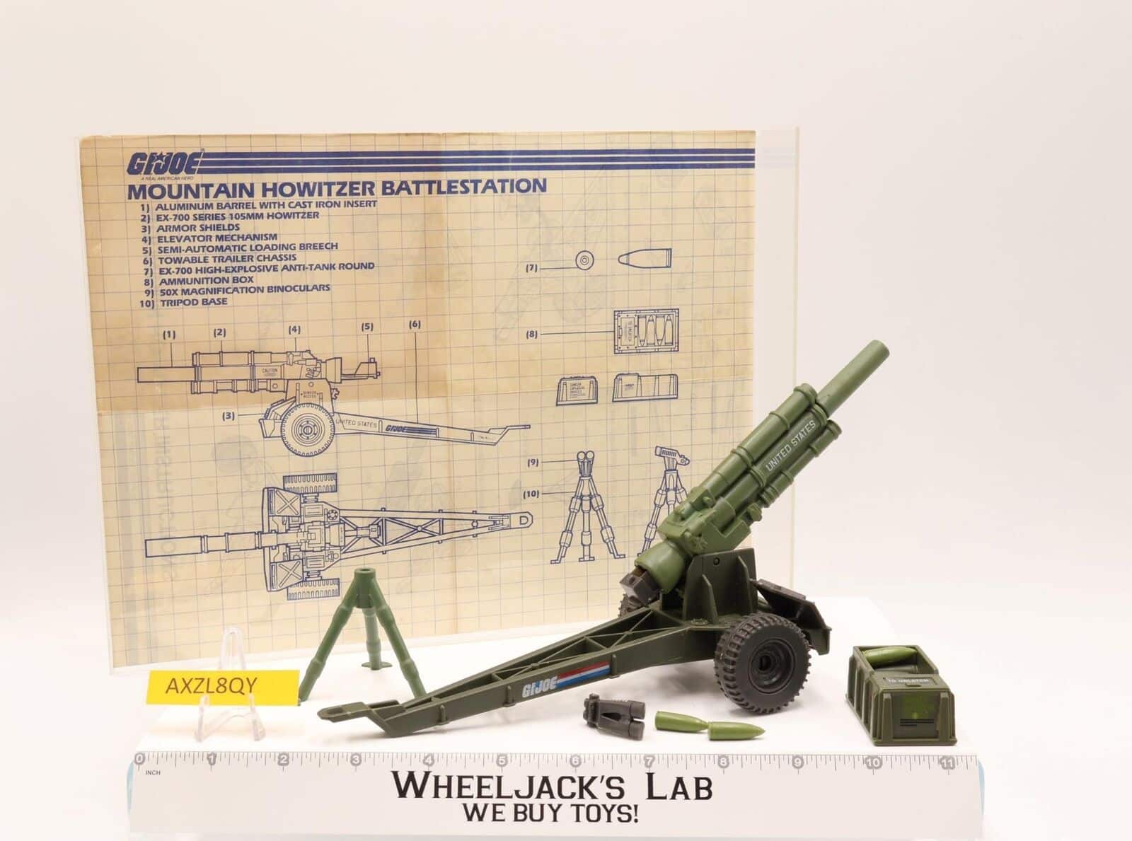 Mountain Howitzer 100% Complete GI Joe 1984 Hasbro Vintage Action ...