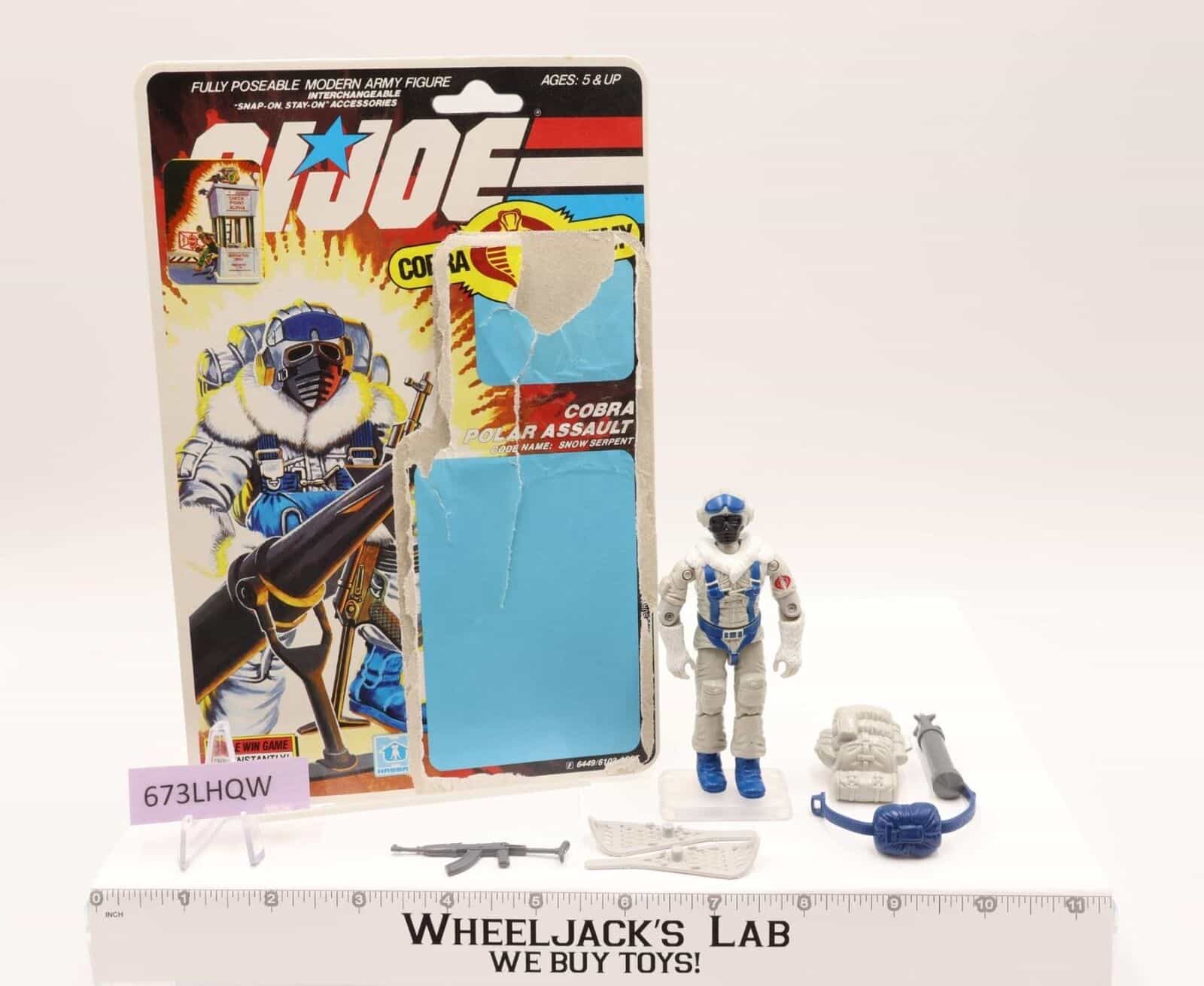 Snow Serpent V1 With Cardback G.I. Joe 1985 Hasbro Vintage Action ...