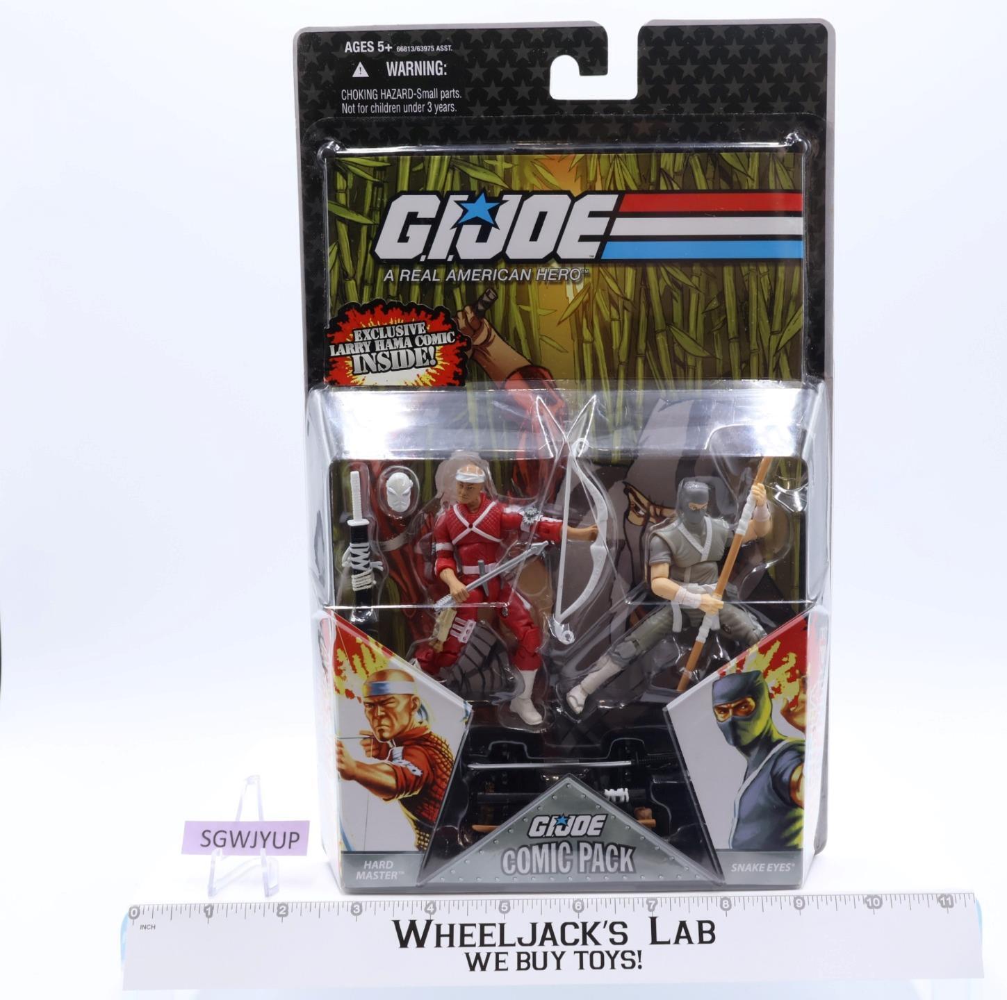 Hard Master & Snake Eyes GI Joe Comic Pack 2008 Hasbro NEW MOSC SEALED ...