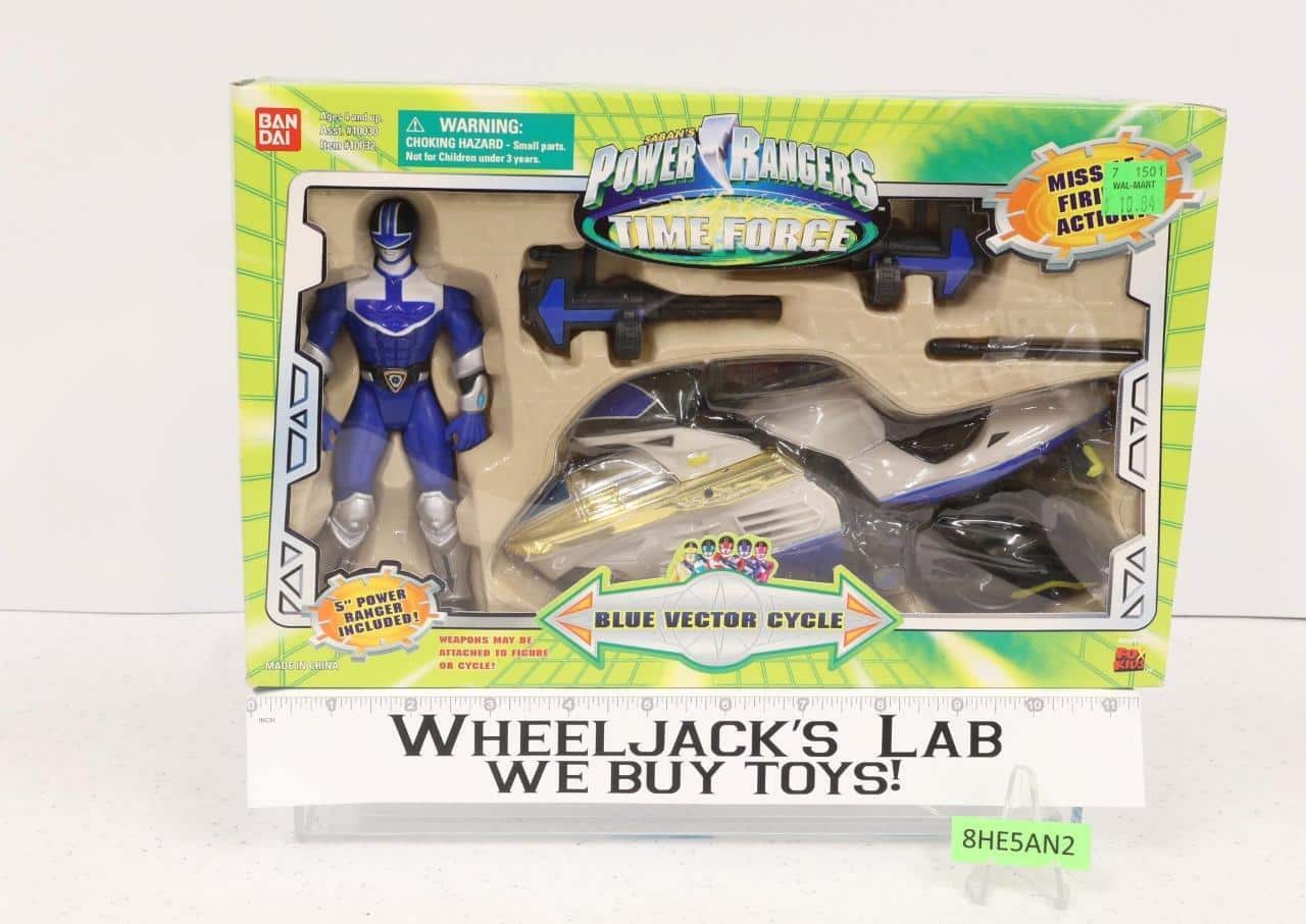 Blue Vector Cycle 100% Complete Power Rangers Time Force 2001 Bandai ...