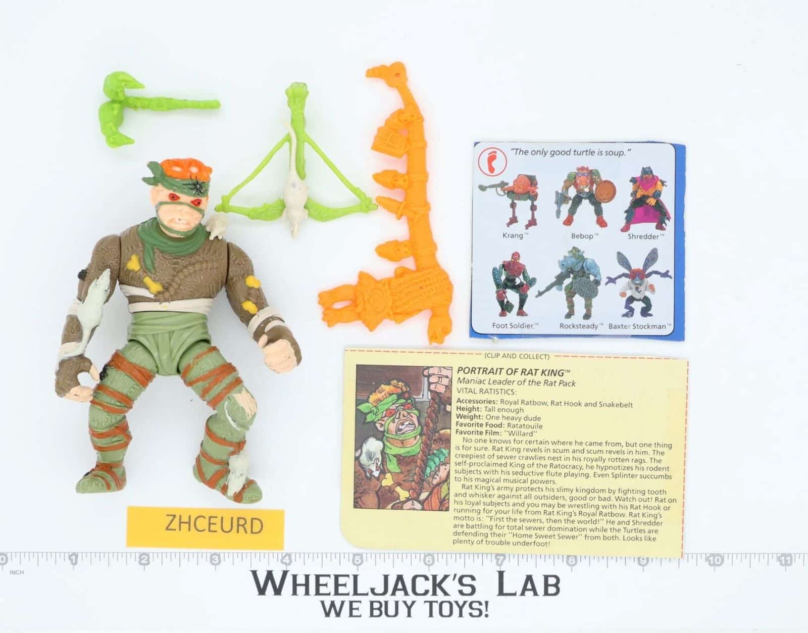 Rat King 100% Complete Teenage Mutant Ninja Turtles TMNT Playmates 1989 ...