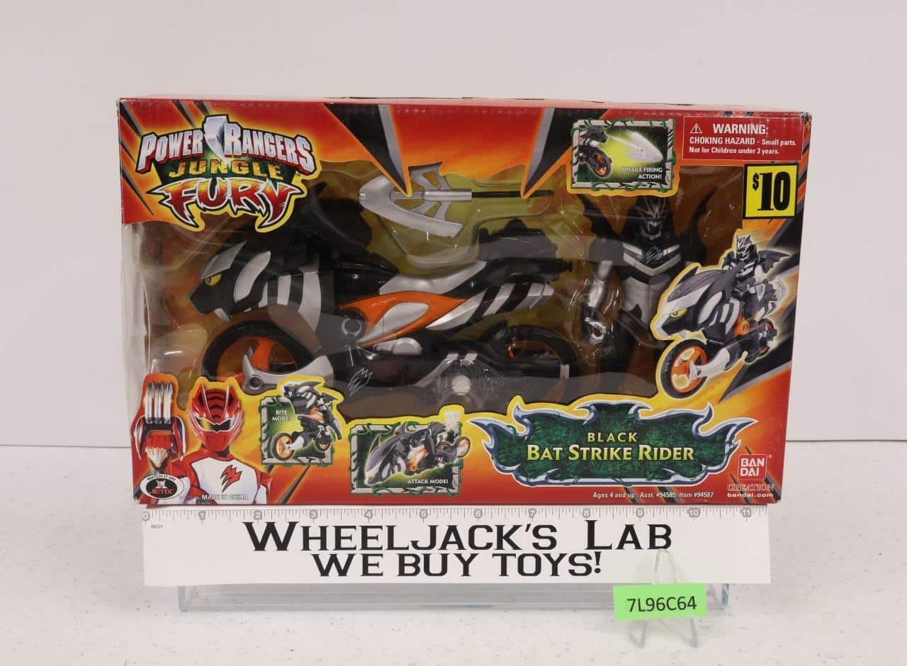 Black Bat Strike Rider Complete Power Rangers Jungle Fury 2008 Bandai ...