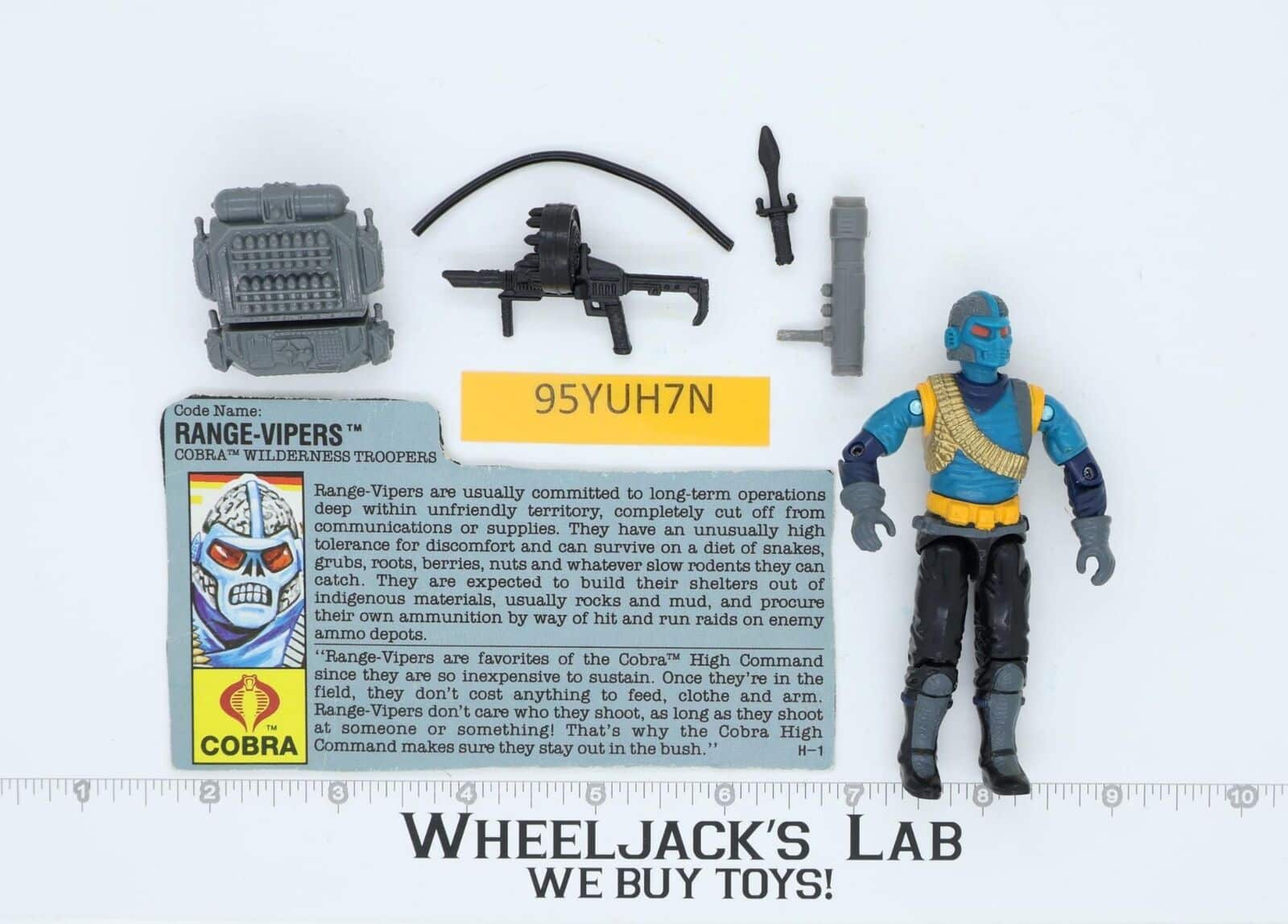 Range-Vipers V1 1990 G.I. Joe Hasbro Vintage Action Figure - Wheeljack ...
