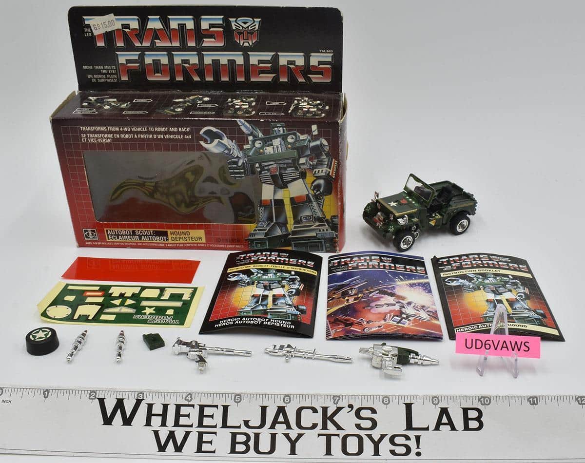 Hound NICE BOX CANADIAN CIRCLE STAMP W/Tray 1984 Vintage Hasbro G1 ...