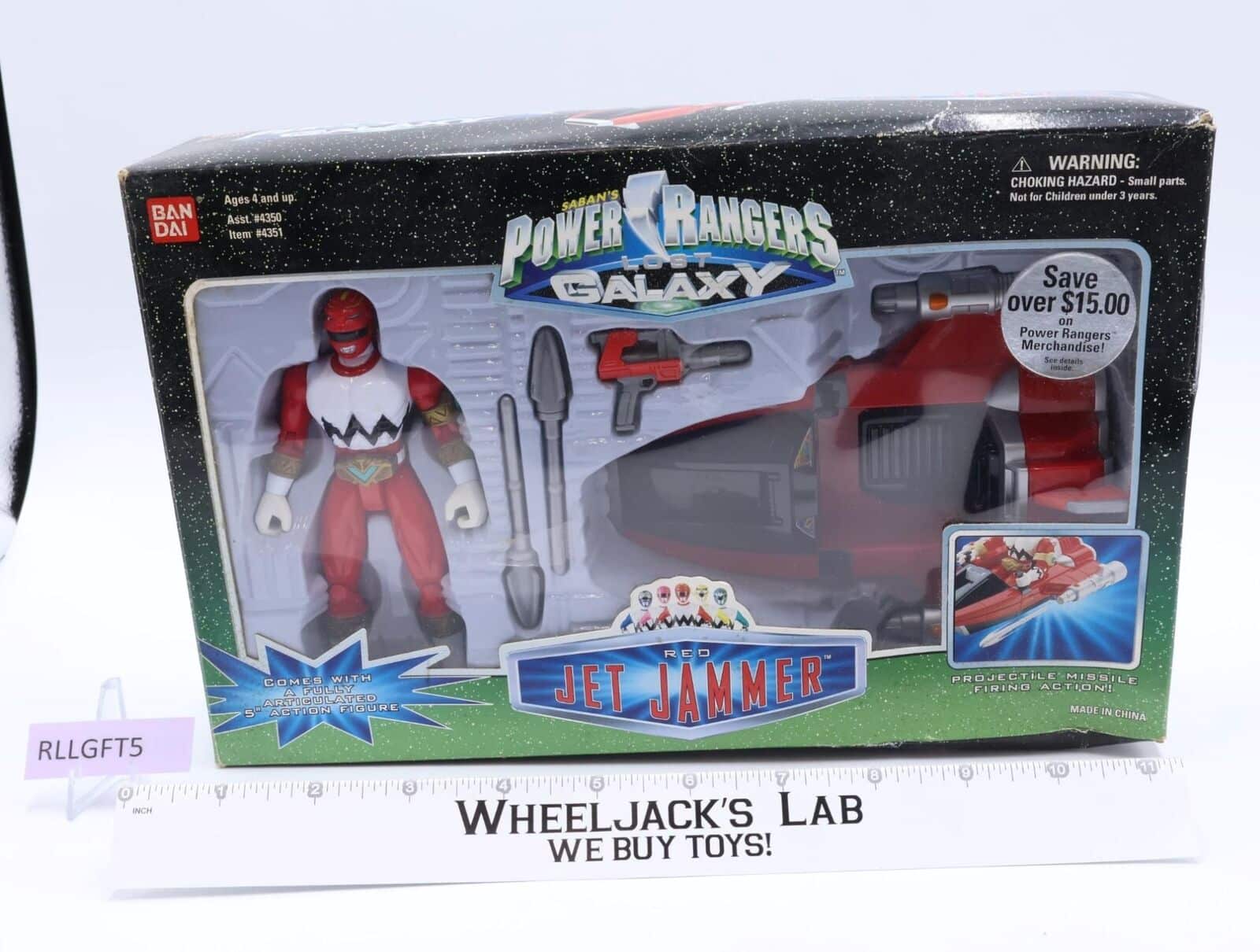 Red Jet Jammer 100% Complete Power Rangers Lost Galaxy 1999 Bandai ...