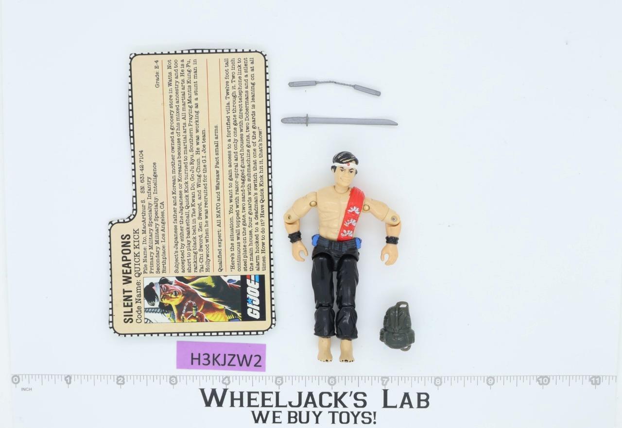 Quick Kick V1 100% Complete G.I. Joe 1985 Hasbro Vintage Action Figure ...