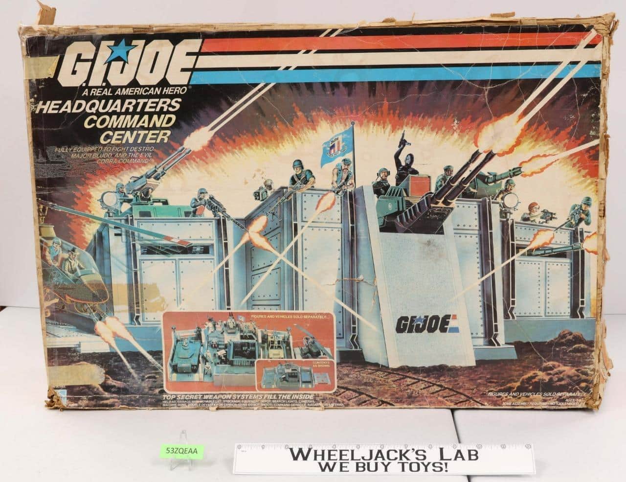 Headquarters Command Center W/ BOX GI Joe 1983 Hasbro Action Figure Playset - Wheeljack's Lab