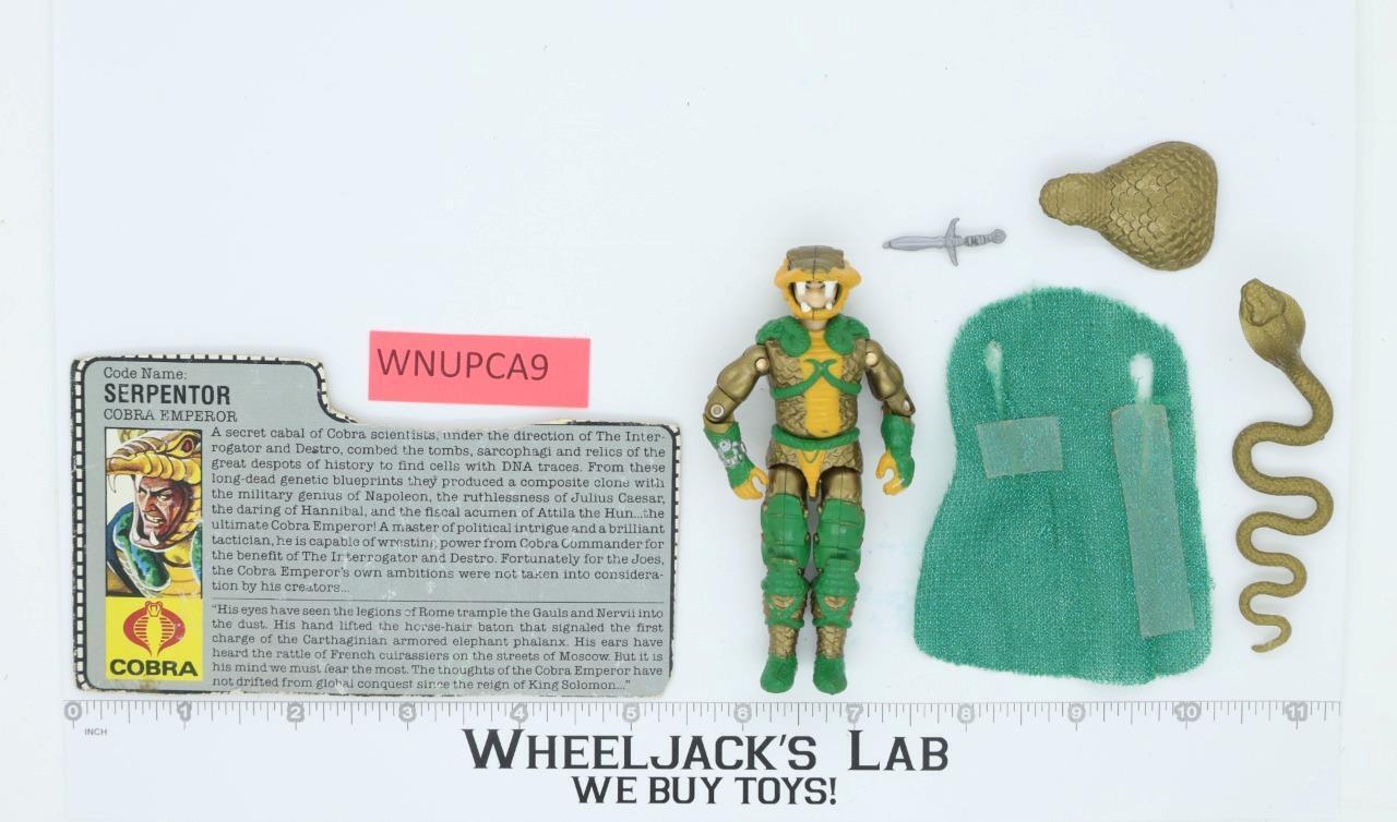 Serpentor V1 100% Complete G.I. Joe 1986 Hasbro Vintage Action Figure ...