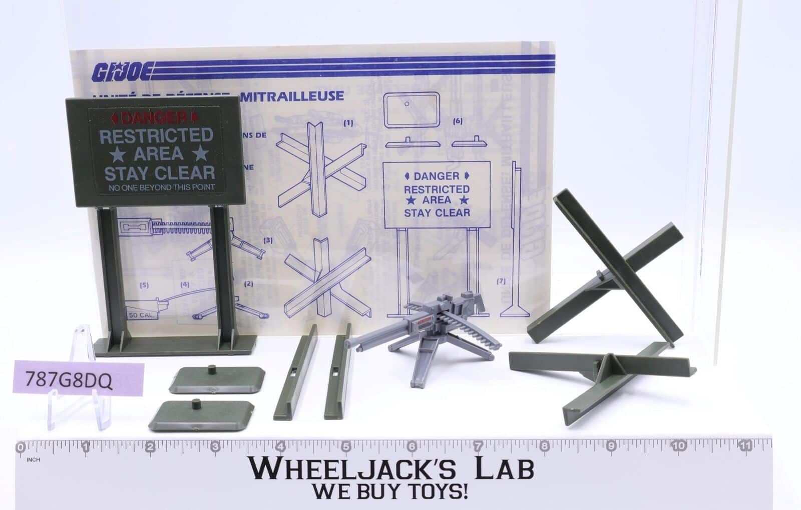 Machine Gun Defense Unit GI Joe 1984 Hasbro Action Figure Playset ...