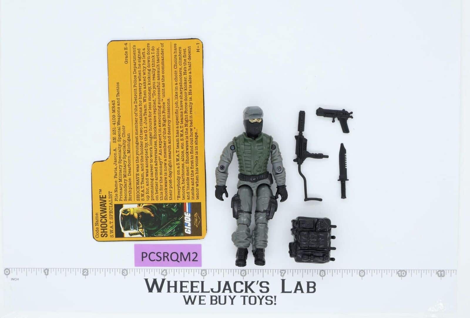 Shockwave V2 NIGHT FORCE 100% Complete G.I. Joe 1989 Hasbro Vintage ...
