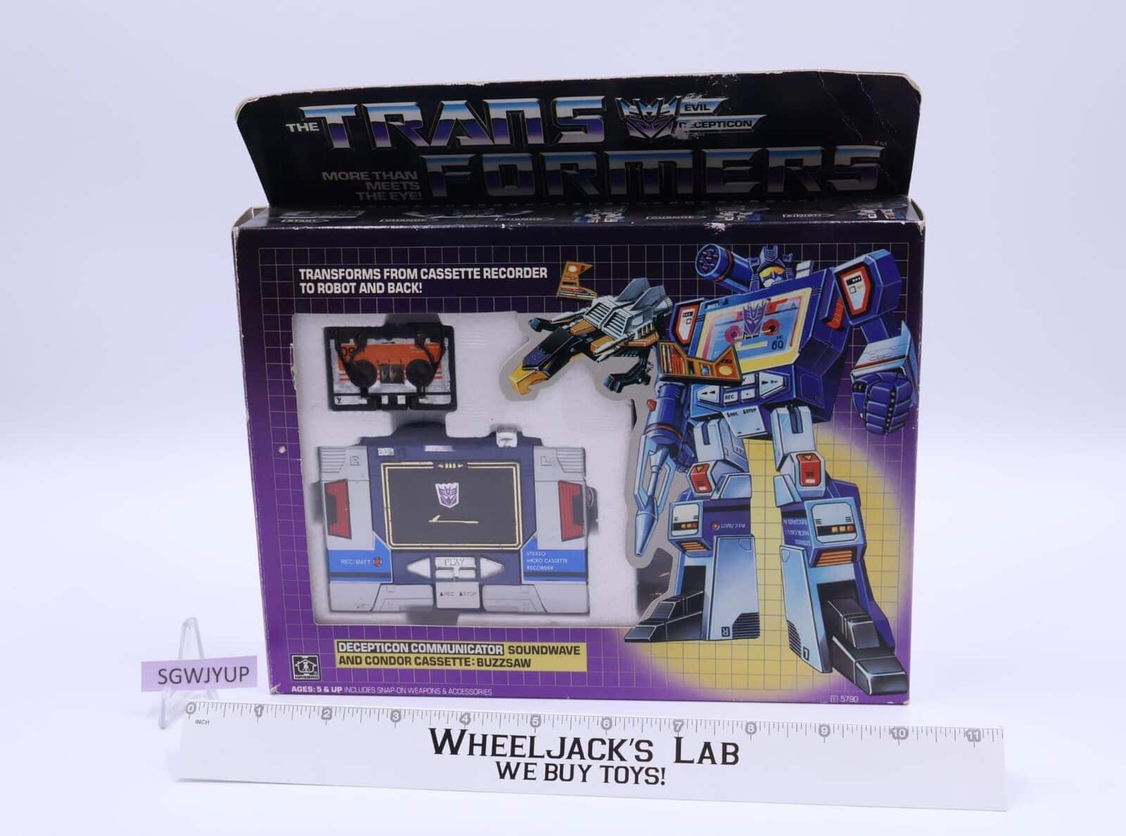 Soundwave & Buzzsaw W/ BOX 1984 Vintage Hasbro G1 Transformers Action ...