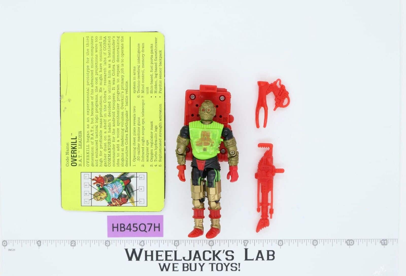 Overkill V1 100% Complete G.I. Joe 1992 Hasbro Vintage Action Figure ...