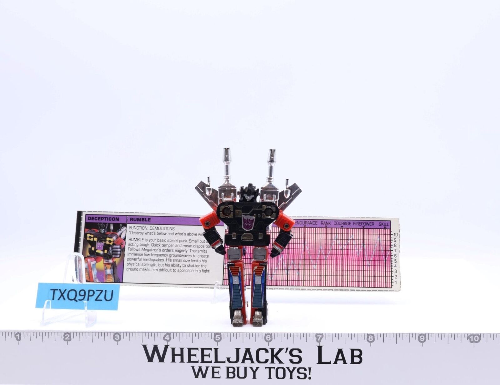 Rumble Cassette SILVER 100% Complete Vintage 1985 G1 Transformers ...