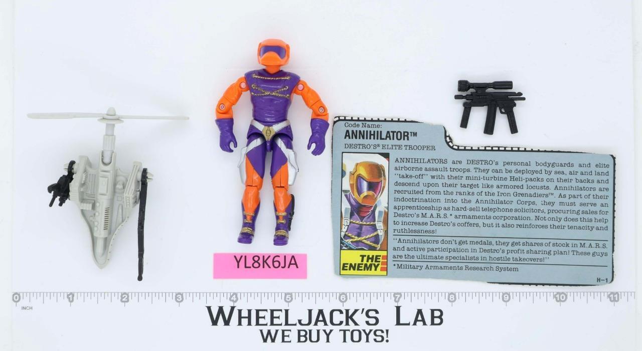 Annihilator V1 100% Complete 1989 G.I. Joe Hasbro Vintage Action Figure ...
