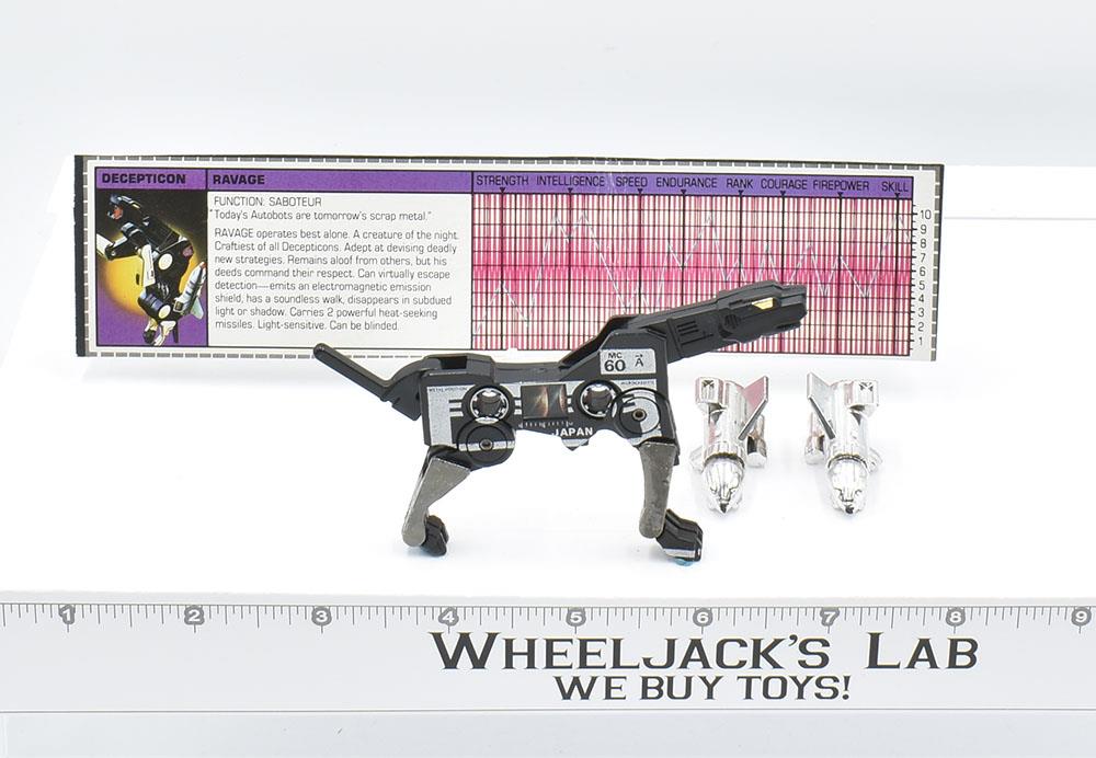 Ravage Cassette ~100% Complete 1985 Vintage G1 Transformers Action ...