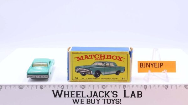 Lincoln Continental 31 W Original Box Lesney Matchbox 1960's England ...