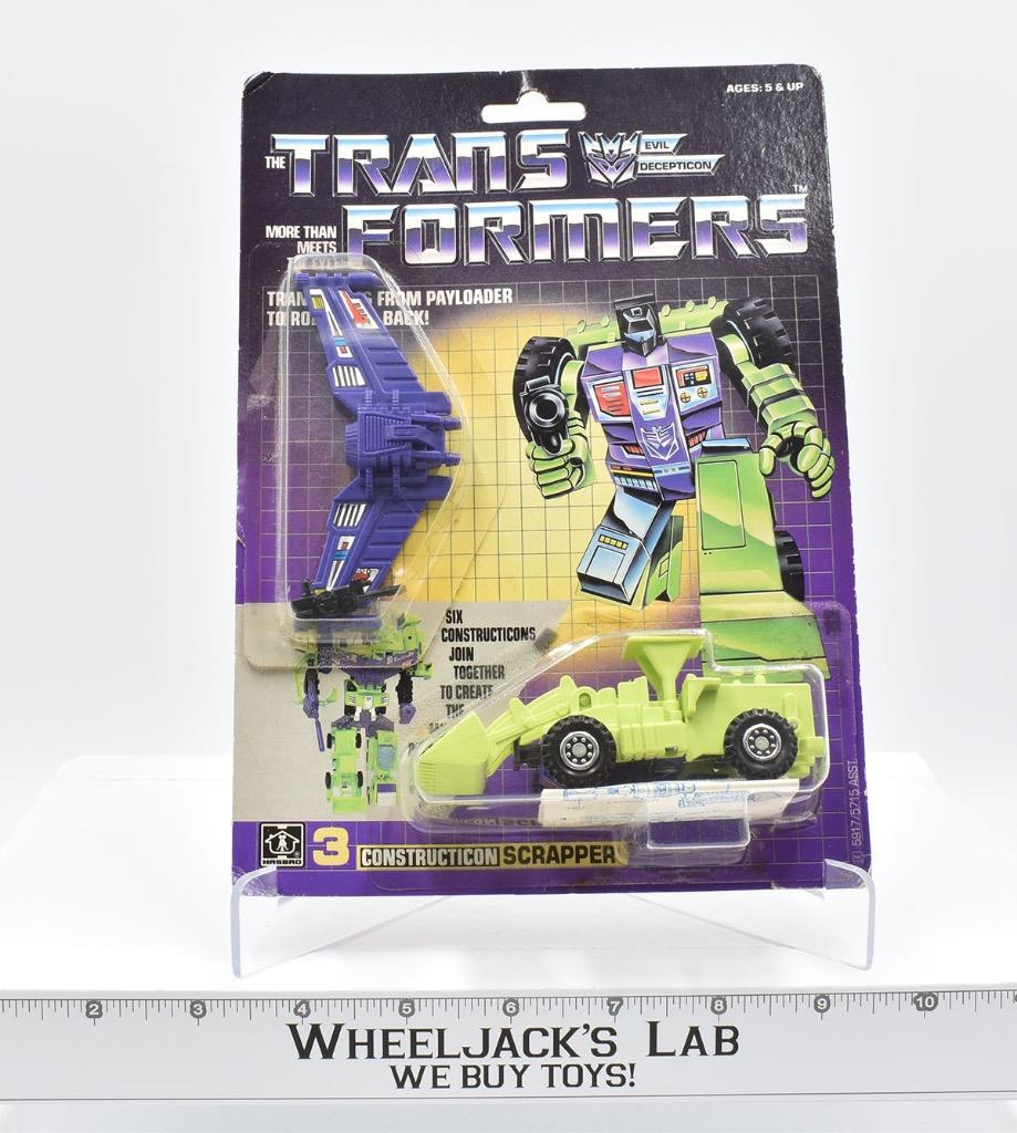 Scrapper Devastator NR MINT FIGURE W/ BUBBLE Vintage TM 1985 G1 ...