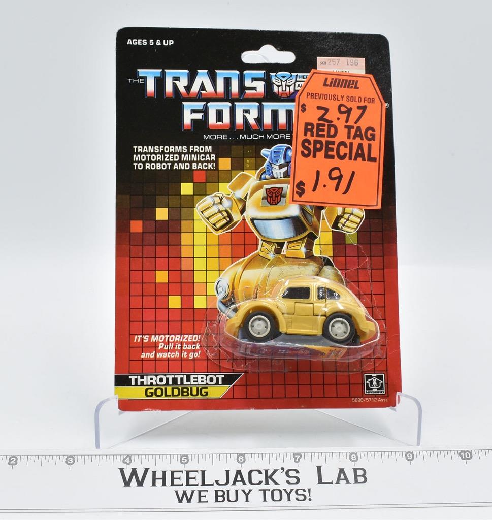 Goldbug Throttlebot W/ BUBBLE NR MINT FIGURE Hasbro Vintage 1987 G1 ...
