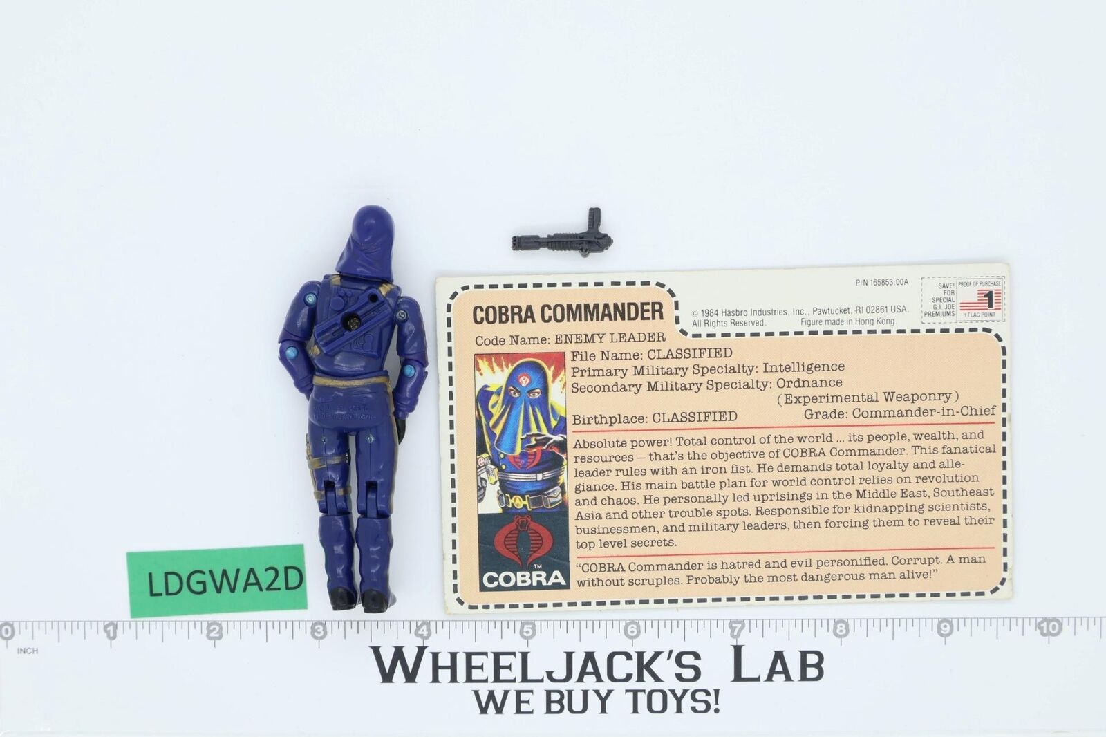 Cobra Commander V2 MAIL AWAY 100% Complete G.I. Joe 1984 Hasbro Vintage ...