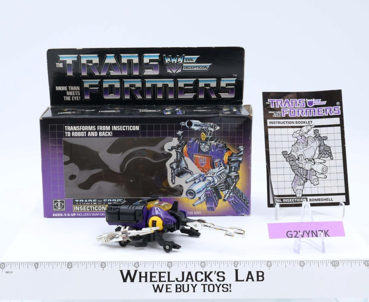 Bombshell w/Box 100% Complete 1985 Vintage Hasbro G1 Transformers ...